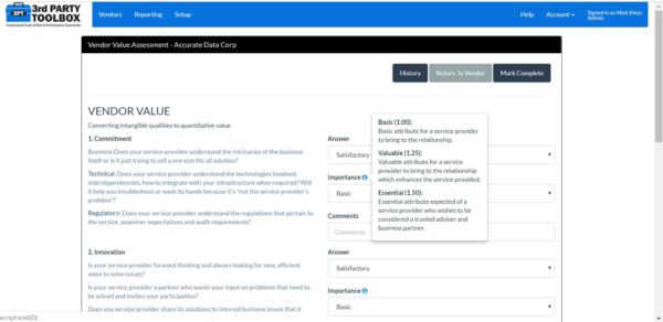 3rd Party Toolbox Vendor Value Management - Compliance Education Institute